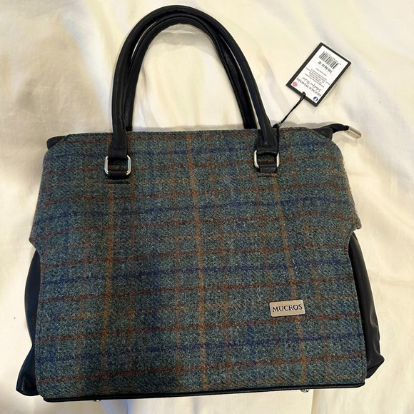 Mucros Weavers | Bags | Mucros Weavers Plaid And Leather Bag | Poshmark